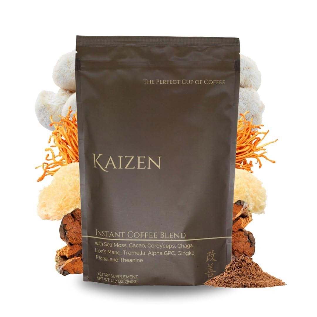 Kaizen Coffee - Premium Mushroom Nootropic Blend for Energy, Clarity ...