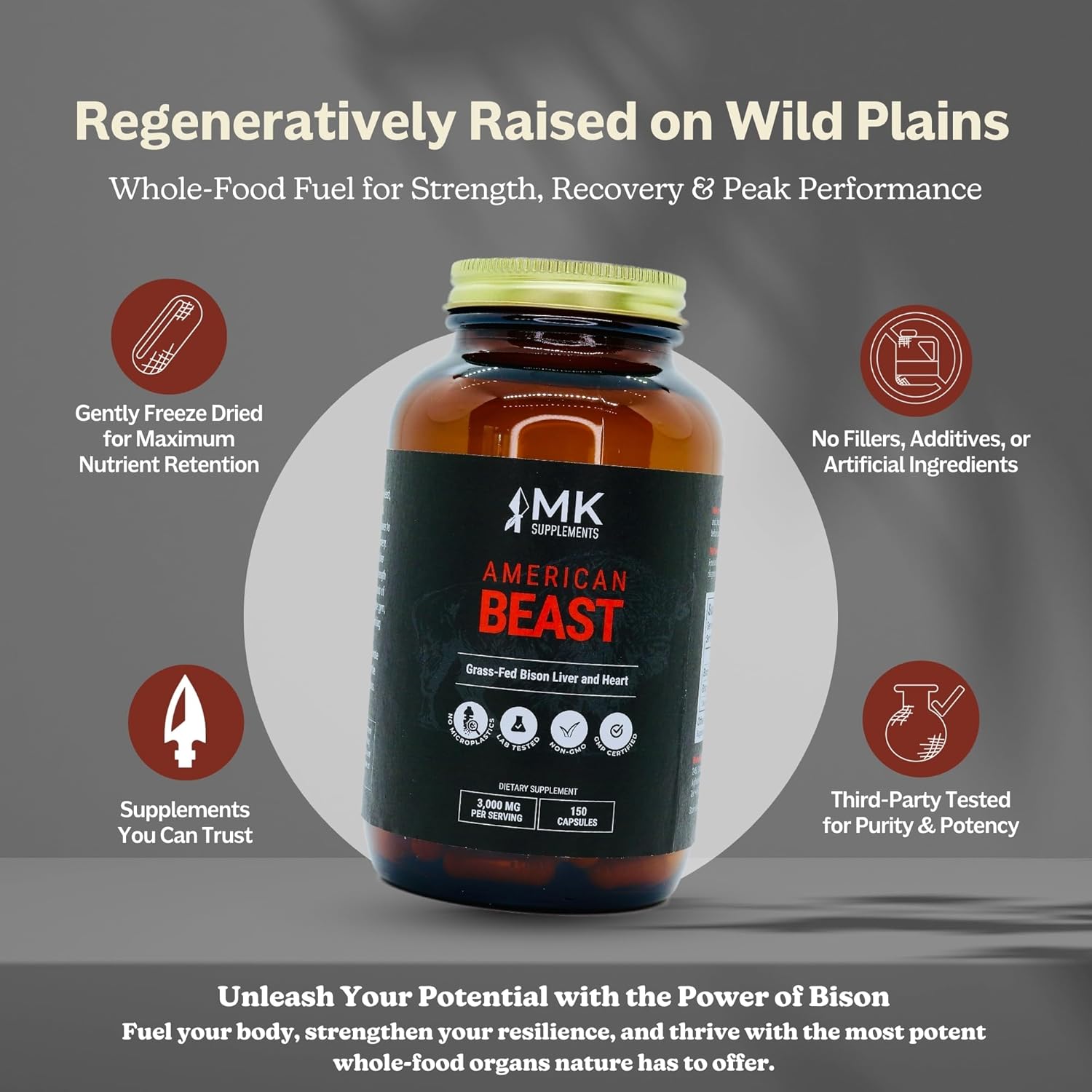 MK Supplements American Beast - Enhance Strength, Endurance & Recovery ...